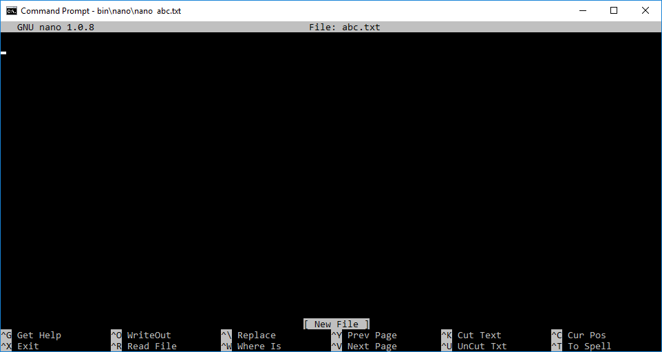 GNU Nano Text Editor For Windows