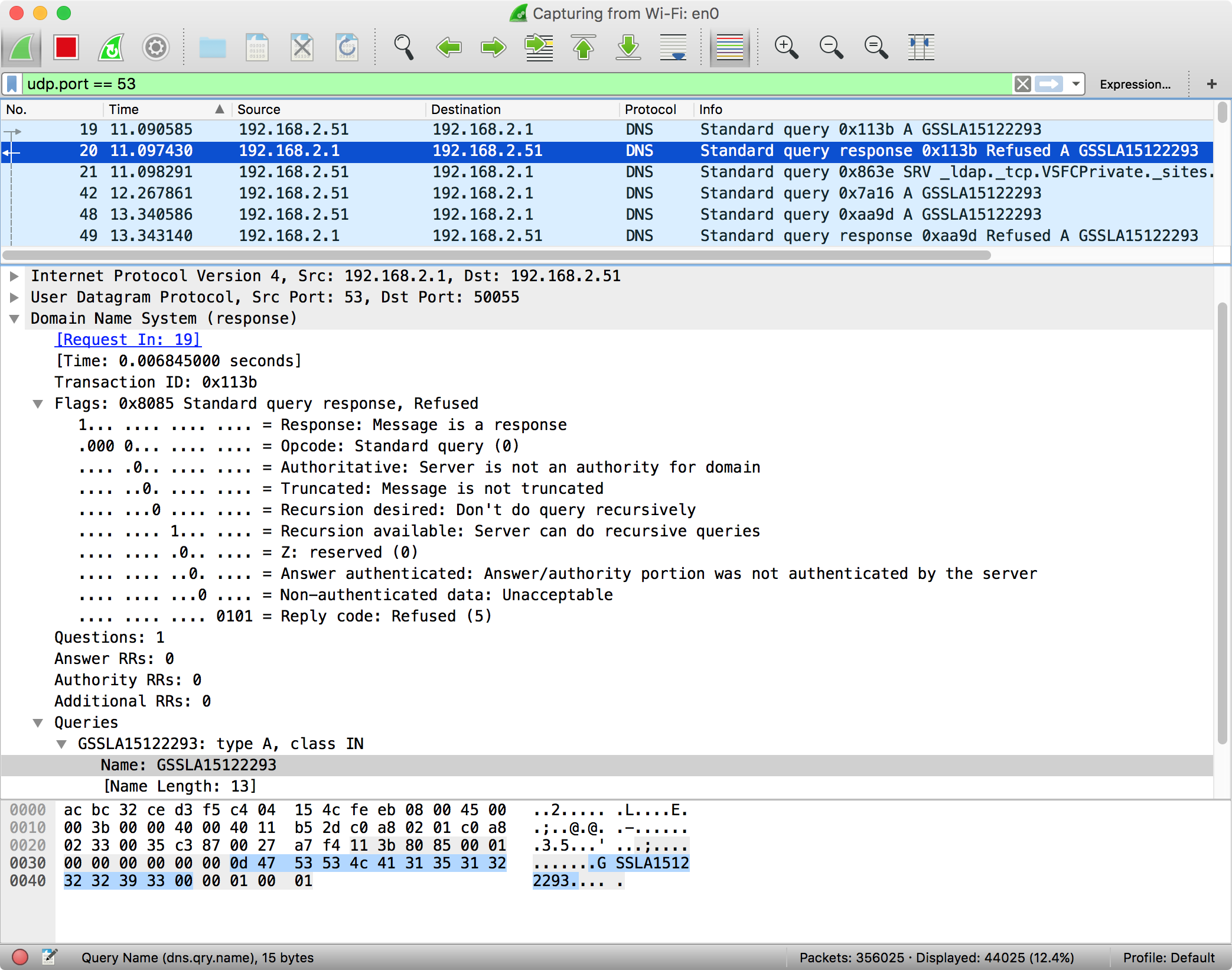 DNS Standard Query Response Refused