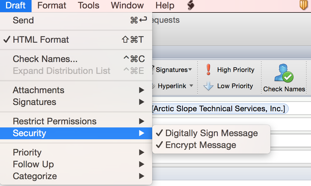 Specifying An Encryption And Signing Certificate For An Account In Outlook