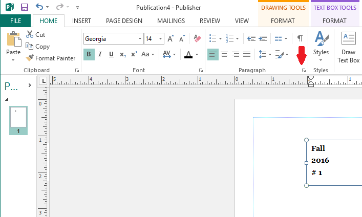 Changing The Line Spacing In Publisher 2013